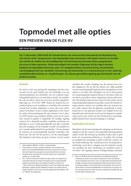 Topmodel met alle opties - een preview van de flex-bv - Stibbe