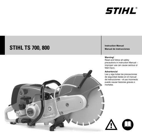 STIHL TS 700/800 CutquikÂ® Professional Cut-Off Saw Instructional ...