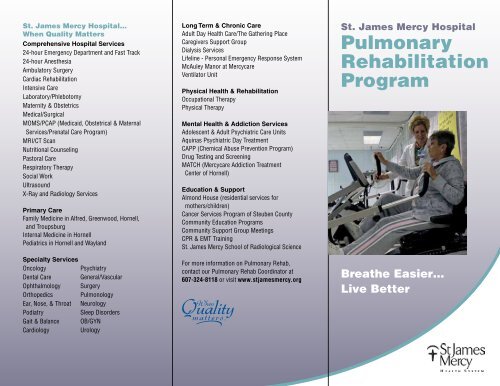 Pulmonary Rehabilitation Brochure - St James Mercy Hospital