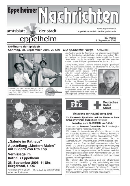 „Galerie im Rathaus“ Ausstellung „Modern Malen“ mit ... - Eppelheim