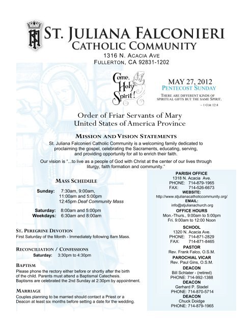 Order of Friar Servants of Mary United States of America Province