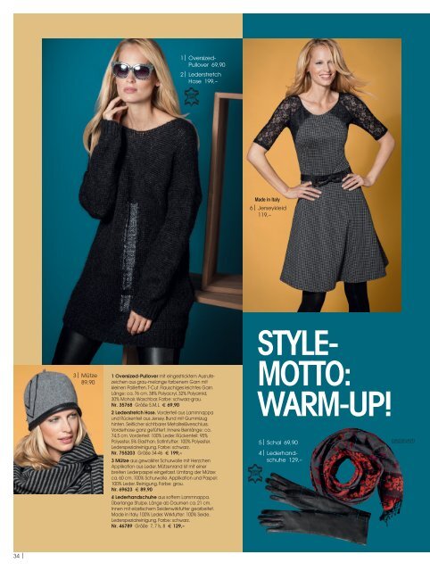 STYLE- MOTTO: WARM-UP!