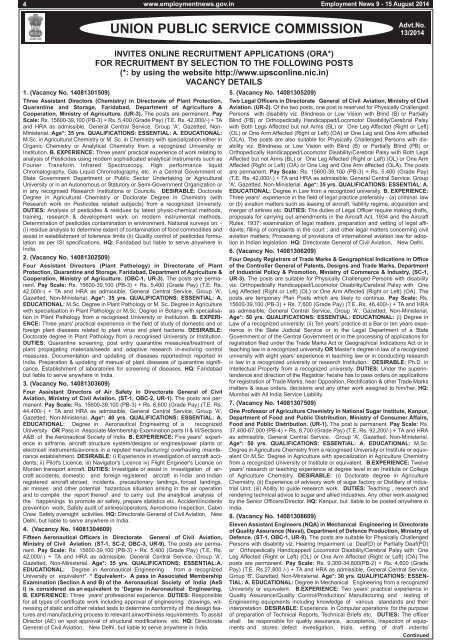 UNION PUBLIC SERVICE COMMISSION