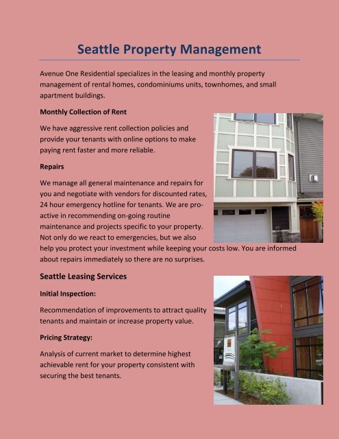 Seattle Property Management