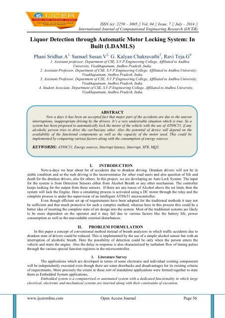 Liquor Detection through Automatic Motor Locking System: In Built (LDAMLS)