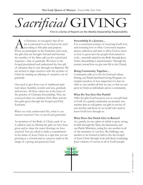 Sacrificial GIVING