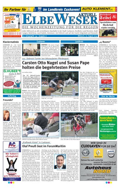 Elbe Weser Aktuell Redaktion Cuxhaven | Nachrichten Aus Cuxhaven ...