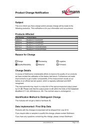 Product Change Notification No. 2 - Stollmann