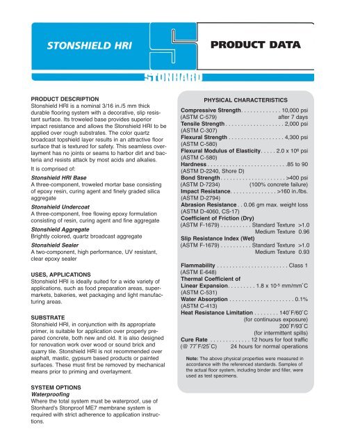 Stonshield HRI Product .pdf - StonCor Europe