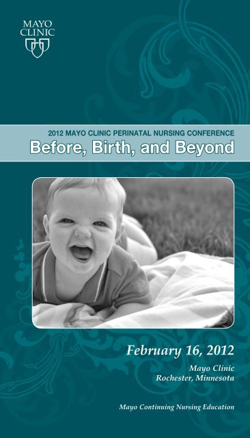 CNE - Nursing Perinatal Conference Brochure ... - Mayo Clinic