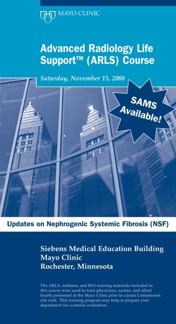 Advanced Radiology/ARLS Brochure - MC4295 - Mayo Clinic