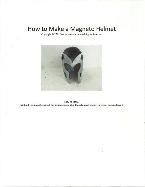 How To Make Magneto Helmet