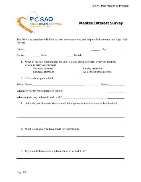 Mentee Interest Survey - PCSAO Peer Mentoring Program.pdf