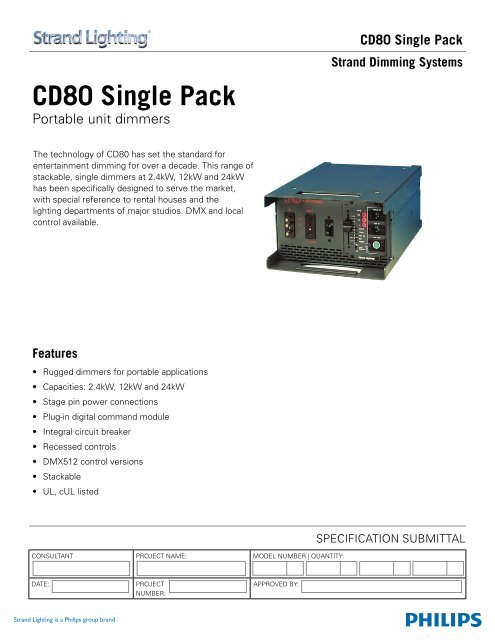 CD80 Single Pack - Strand Lighting