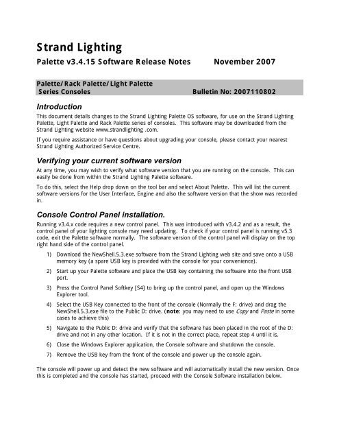 Light Palette Series - Strand Lighting