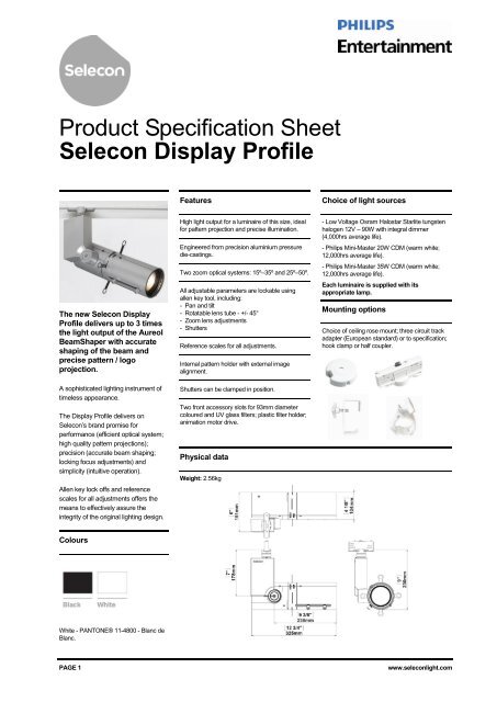 Selecon Display Profile - Strand Lighting