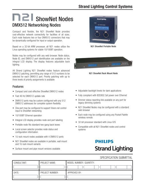N21 ShowNet Nodes - Strand Lighting
