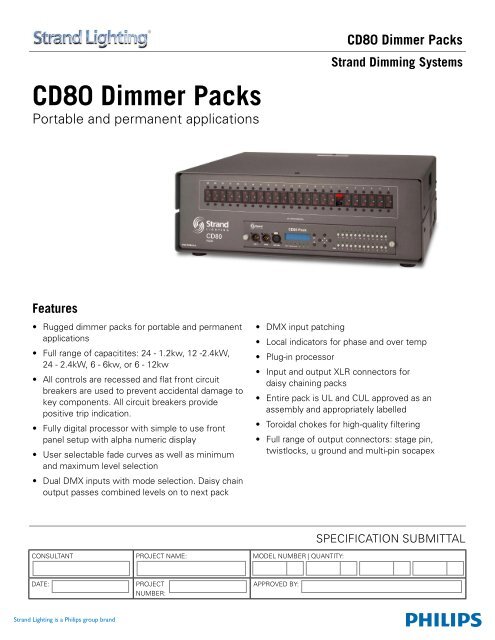 CD80 Dimmer Packs - Strand Lighting