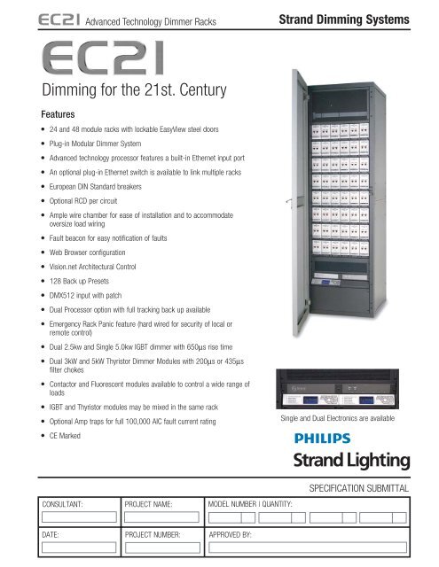 EC21 Dimming System - Strand Lighting