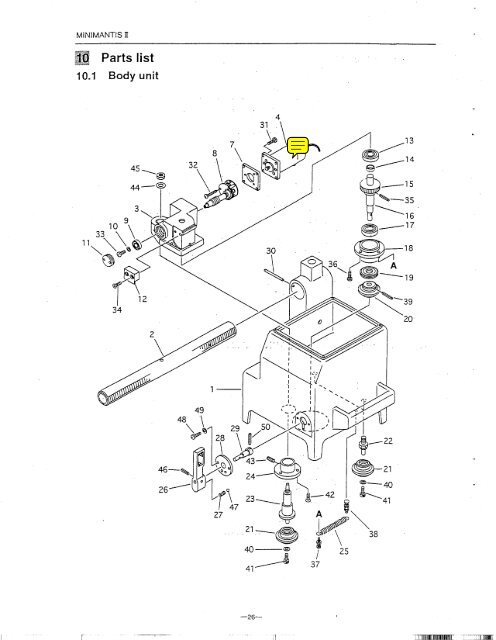 Mini-Mantis II Parts Map - Koike
