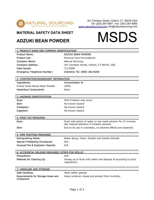 Adzuki Bean Powder - Natural Sourcing, LLC