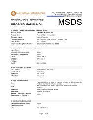 (MSDS) Sulfated Castor Oil - Natural Sourcing, LLC