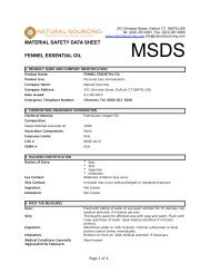 (MSDS) Organic Palm Oil, RBD - Natural Sourcing, LLC