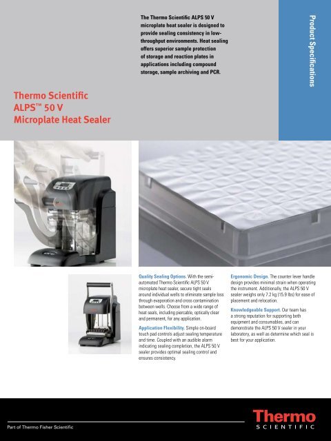 Thermo Scientific ALPS™ 50 V Microplate Heat Sealer
