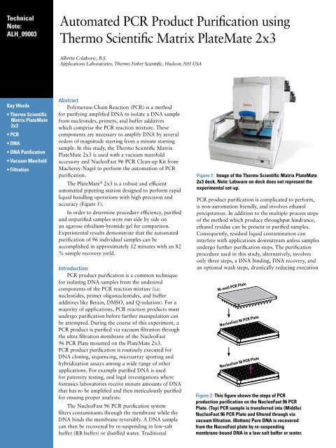 Automated PCR Product Purification using Thermo Scientific Matrix ...