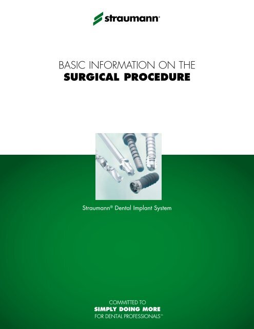 LIT100 - Basic information on the surgical procedure - Straumann