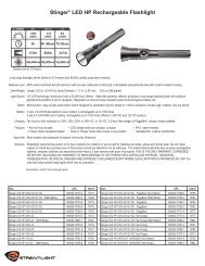 SL-20L Info Sheet with Part Numbers - Streamlight