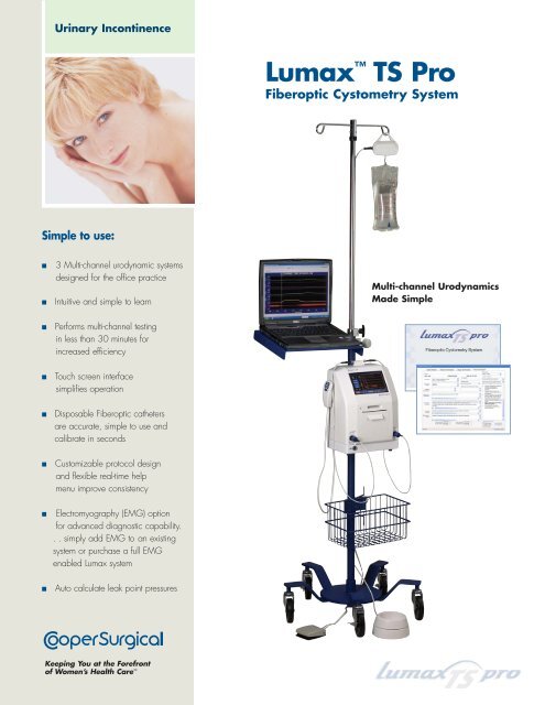 Lumaxâ ¢ TS Pro Fiberoptic Cystometry System ... - CooperSurgical