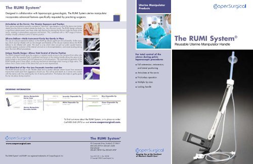 RUMI Handle Brochure - CooperSurgical