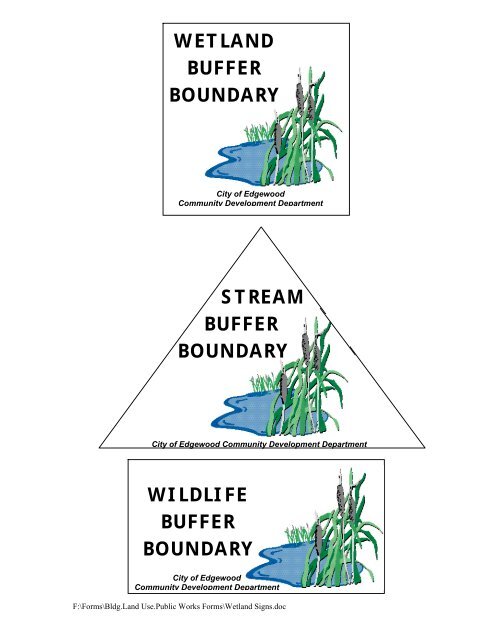 Wetland Signs - City of Edgewood