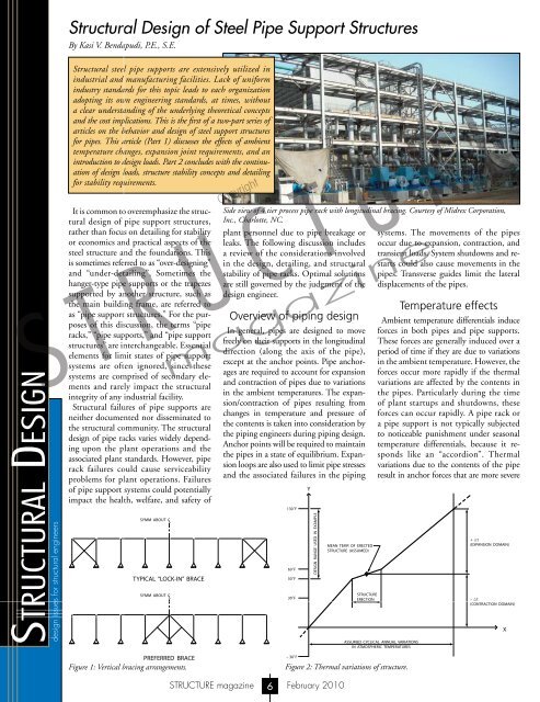 Structural Design of Steel Pipe Support Structures - STRUCTUREmag