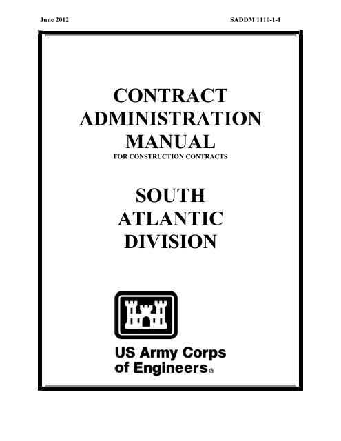 contract administration manual - Mobile District - U.S. Army