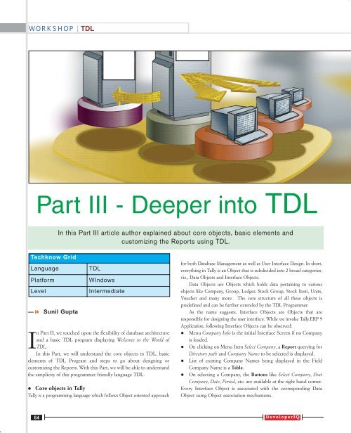 Part III - Deeper into TDL - Tally