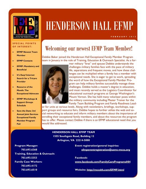 HENDERSON HALL EFMP - Marine Corps Community Services