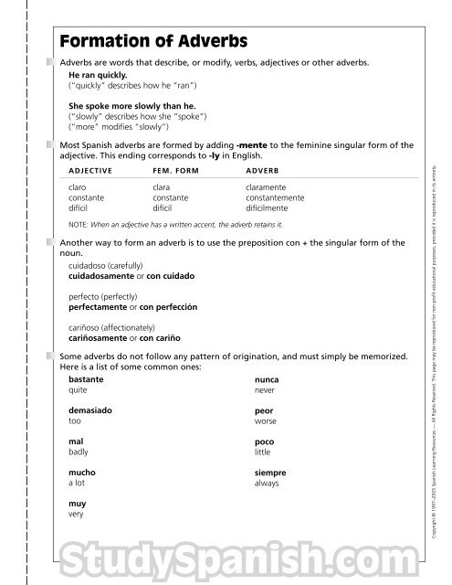 Print Page - Learn Spanish