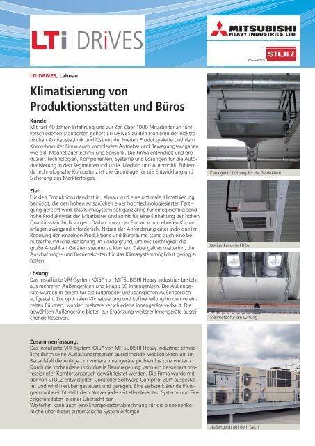 LTI Drives Lahnau Referenz - Stulz GmbH