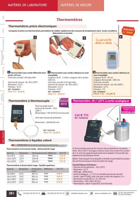 MATÈRIEL DE LABORATOIRE