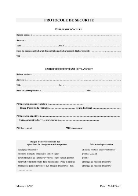 Exemple de Protocole Sécurité - (CCI) de Montauban