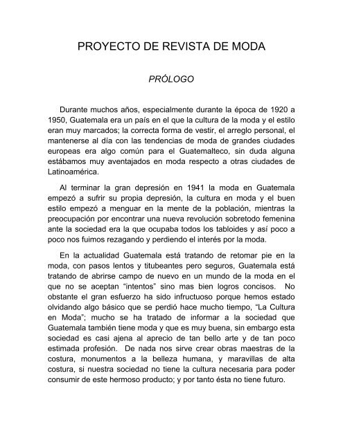 PROYECTO DE REVISTA DE MODA - Tu patrocinio
