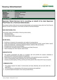 SGS Internal Vacancy Template - Sparrows