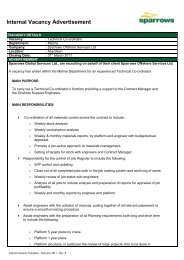 SGS Internal Vacancy Template - Sparrows