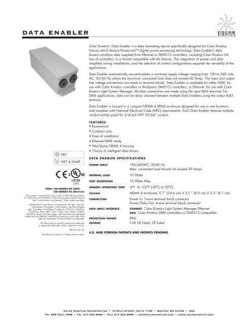 DATA ENABLER - Main Light Industries