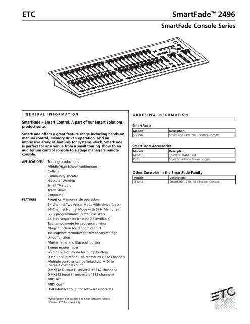 ETC SmartFade™ 2496