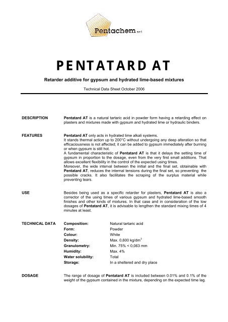 PENTATARD AT - Pentachem