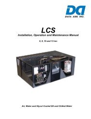 Operation and Maintenance Manual - gForce Chilled ... - Data Aire