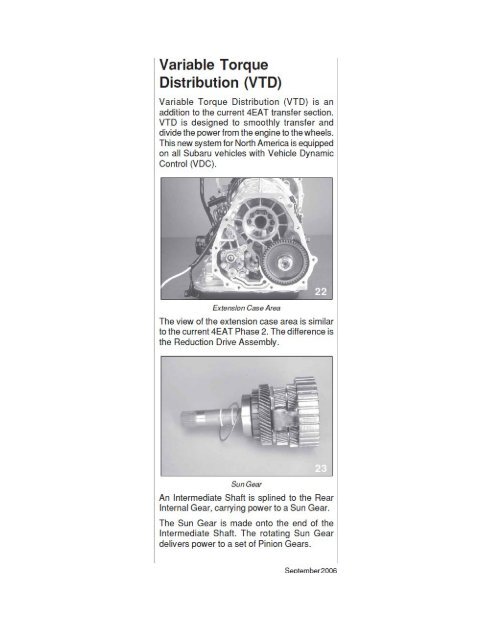 Variable Torque Distribution (VTD) - Subaru Outback Forums